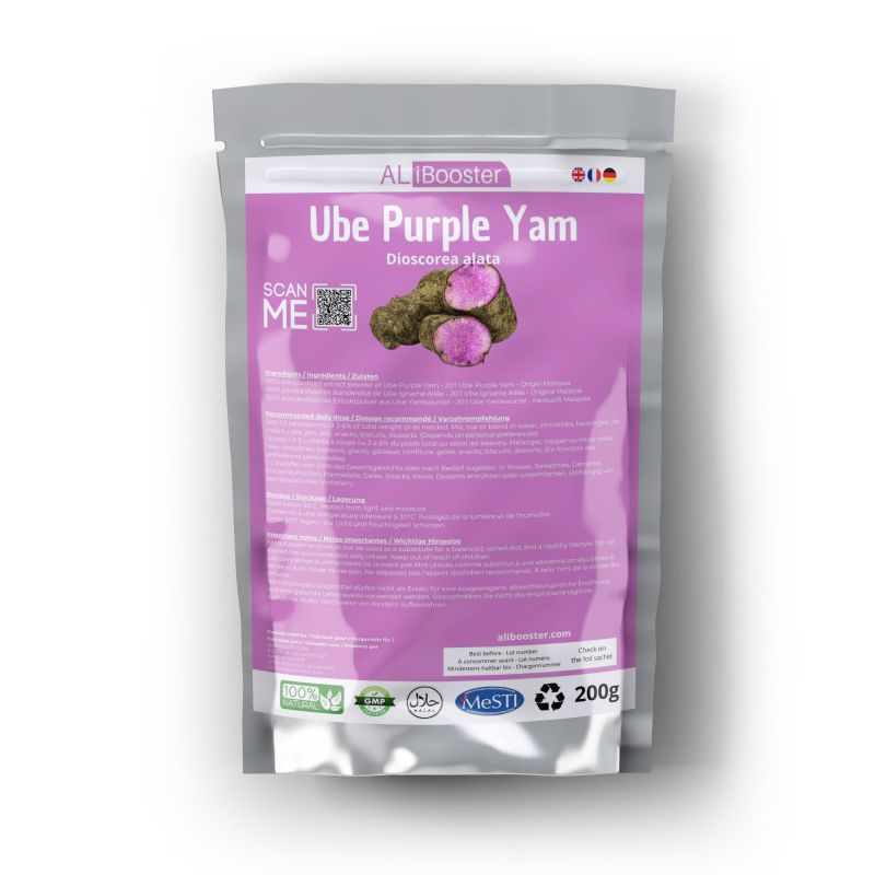 Ignam alado em pó (Ube Purple Yam - Dioscorea alata)
