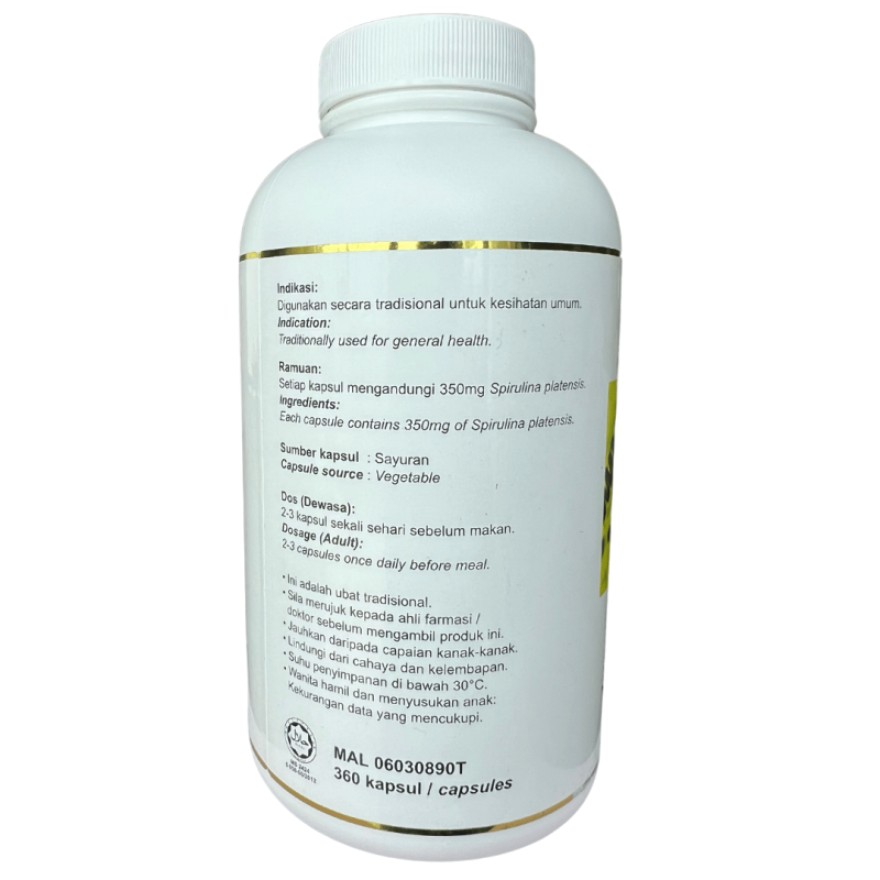 DXN Spiruline 360 capsules of 350mg food supplement