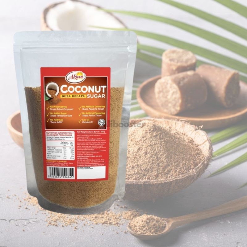 Sucre de coco 250 g | Gula Kelapa naturel alternatif au sucre blanc ...