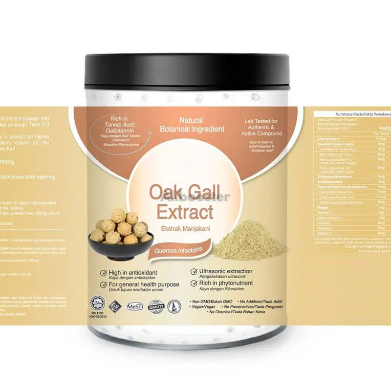 Manjakani powder (Quercus infectoria) - Gallotannin tannic acid