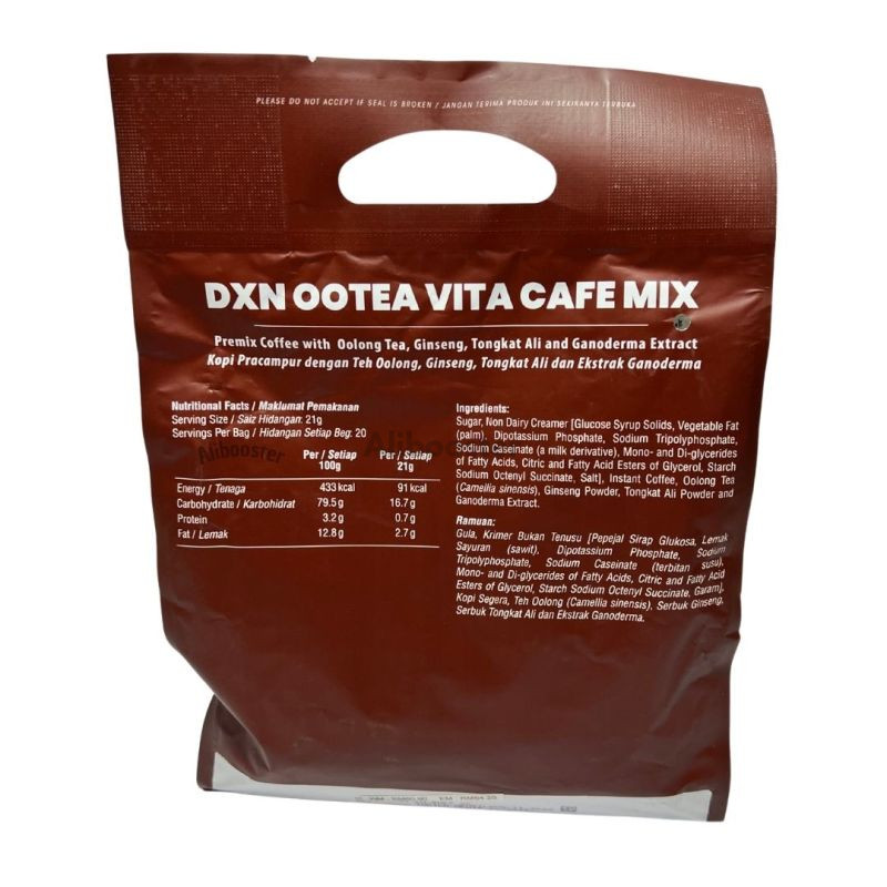 DXN Ootea VITA Café thé Tongkat Ali + Ginseng + champignon reishi